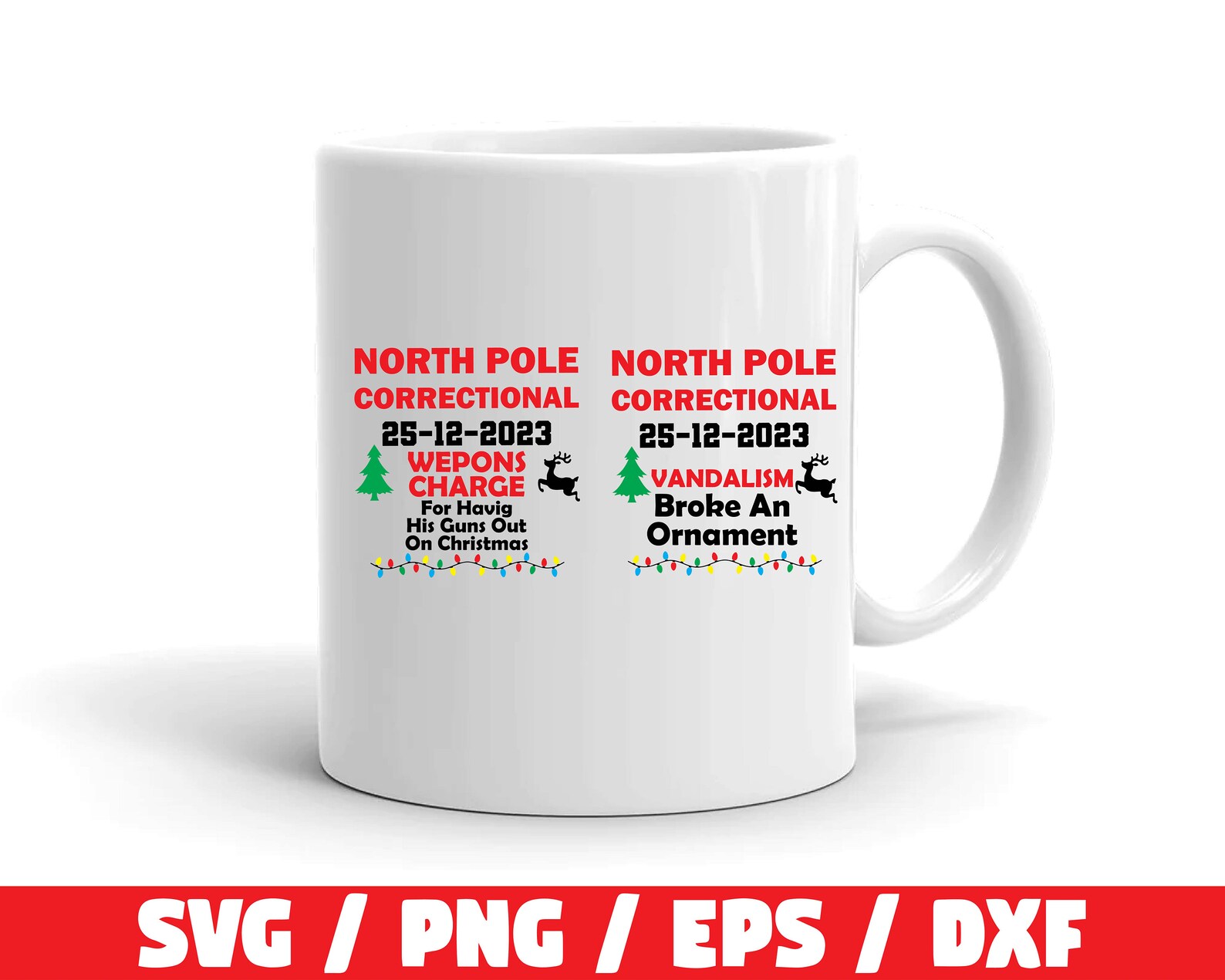 North Pole Correctional Svg Bundle,custom Matching Family Christmas ...