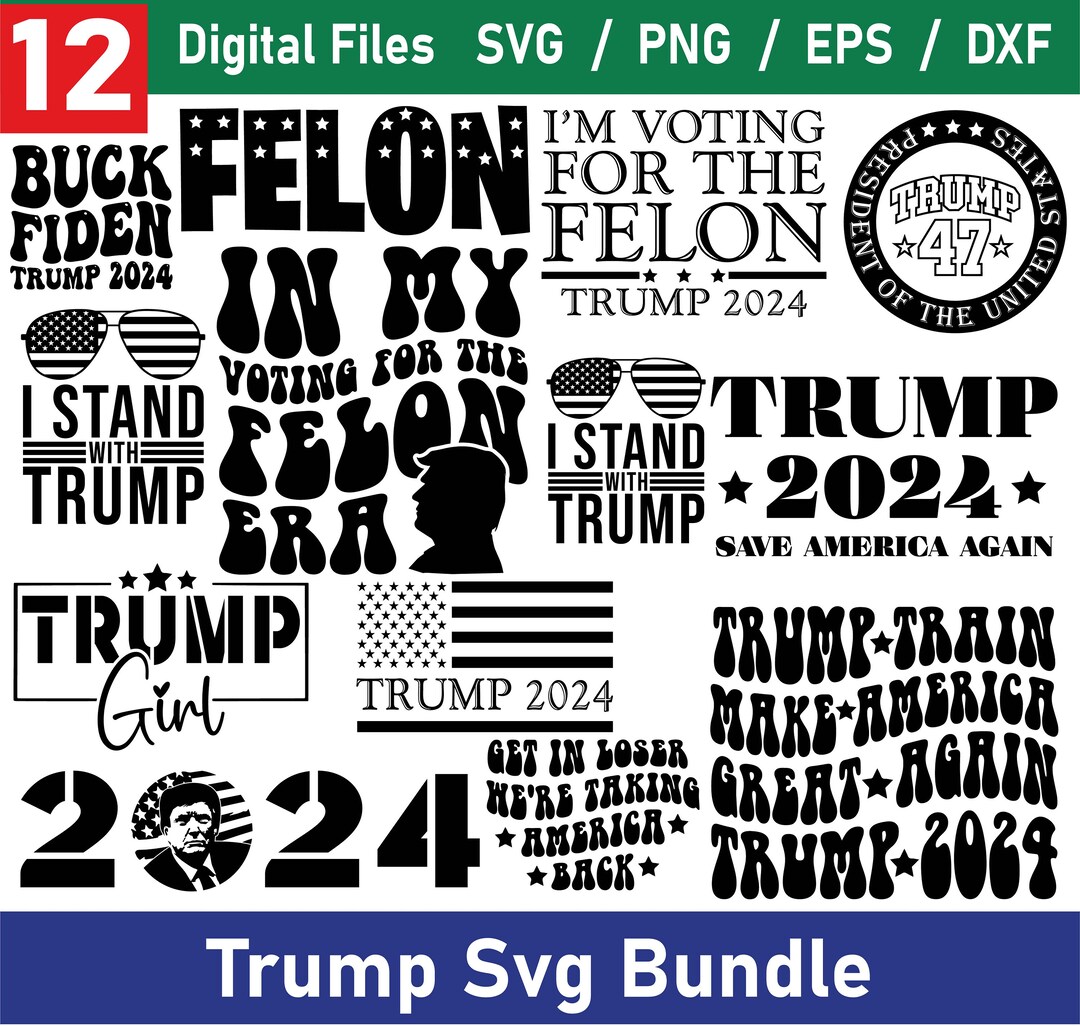 Trump 2024 Clipart, Trump Cricut, USA Flag Svg, Mean Tweets Svg ...