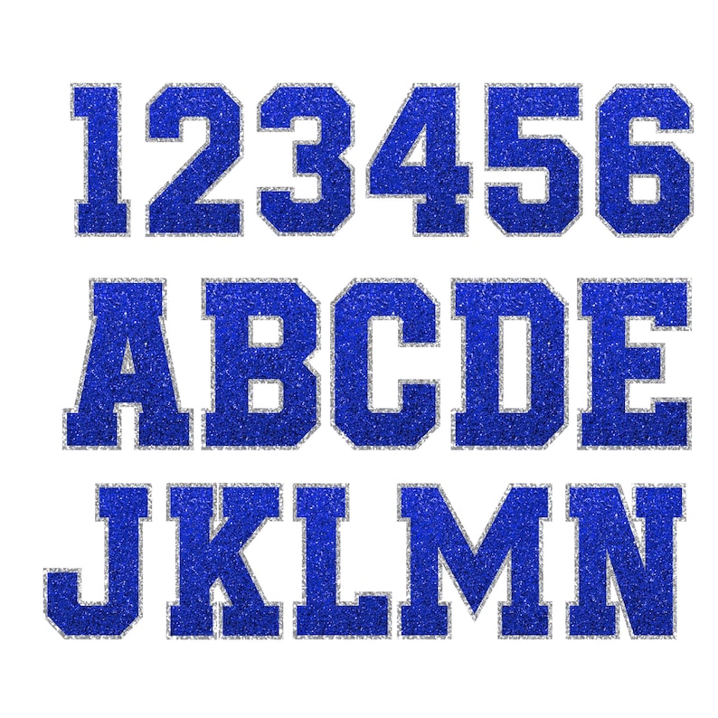 Glitter Sport Alphabet Png Clip Art, Blue and Black Glitter Alphabet ...