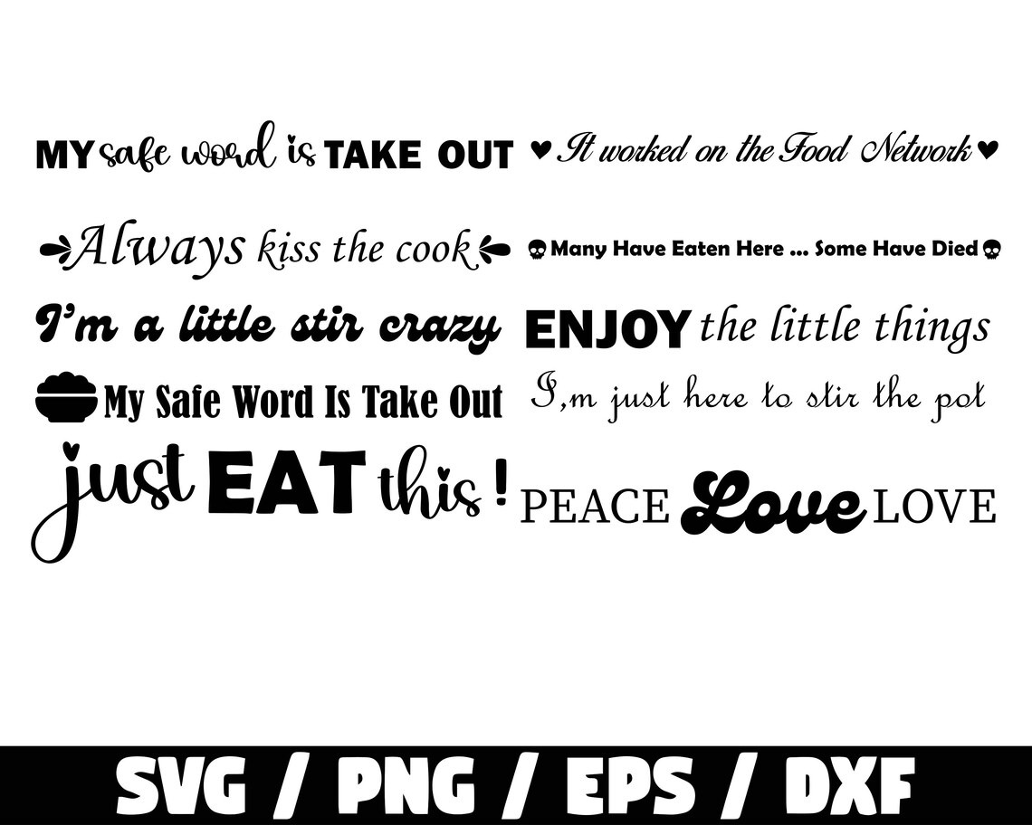 Wooden Spoon Svg Bundle, Spoon Handle Svg, Funny Kitchen Quotes Svg ...