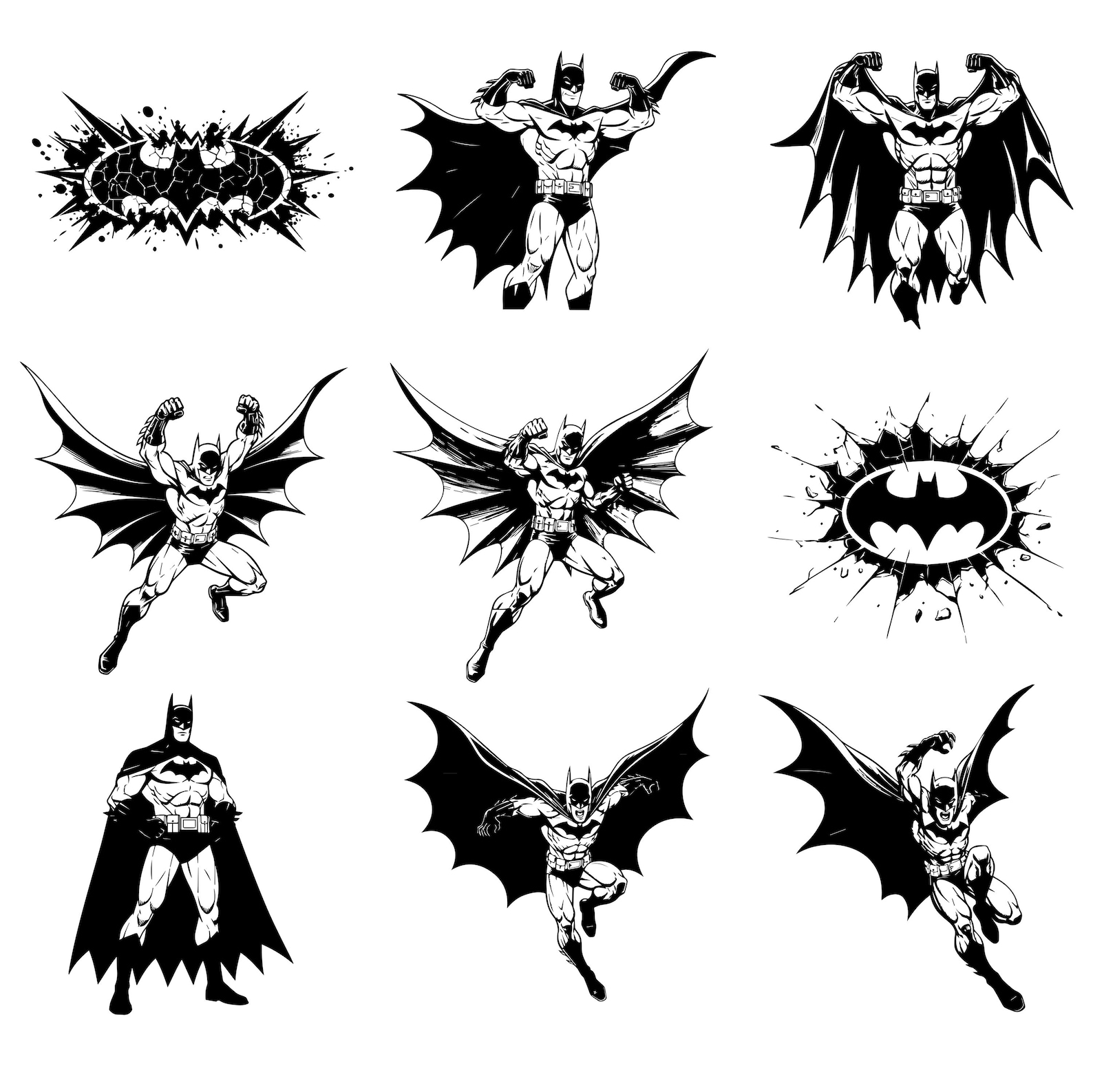 Bat Svg Bundle, Superhero SVG, Superhero Cut File, Superhero Png ...