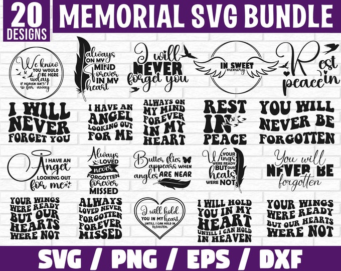 Memorial Quote SVG - Grief Quote SVG - Png - Fcm - Eps - Dxf - Ai - Cut ...