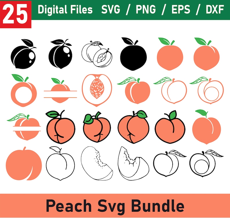 Peach Svg, Peach Clipart, Peach Butt Svg, Peach Print Shirt, Peach Cut ...