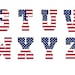 USA Flag Letters and Numbers Svg, American Flag Font Svg, Flag Alphabet ...