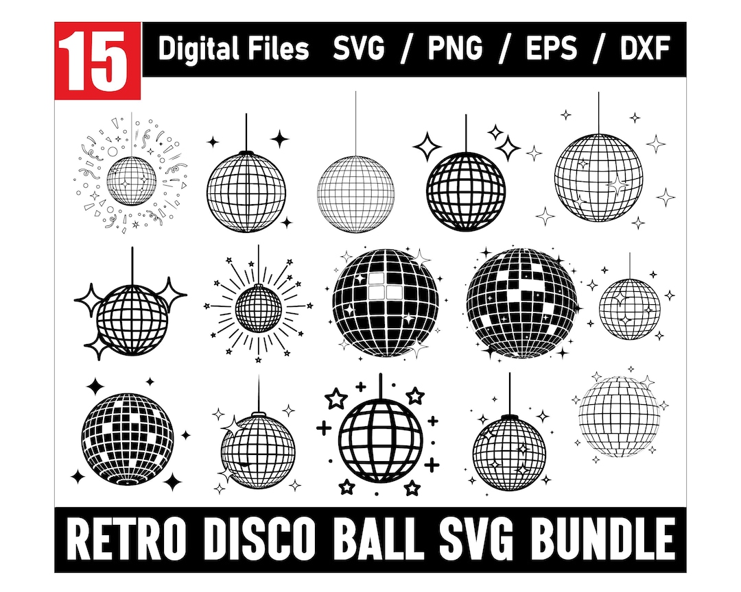 Disco Ball Svg, Disco Ball Png Clipart, Discoball Retro Svg ...