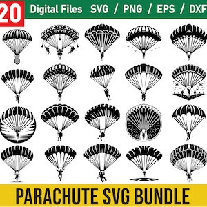 Parachute SVG Bundle, Parachute Png, Parachute Eps, Parachute Vector ...