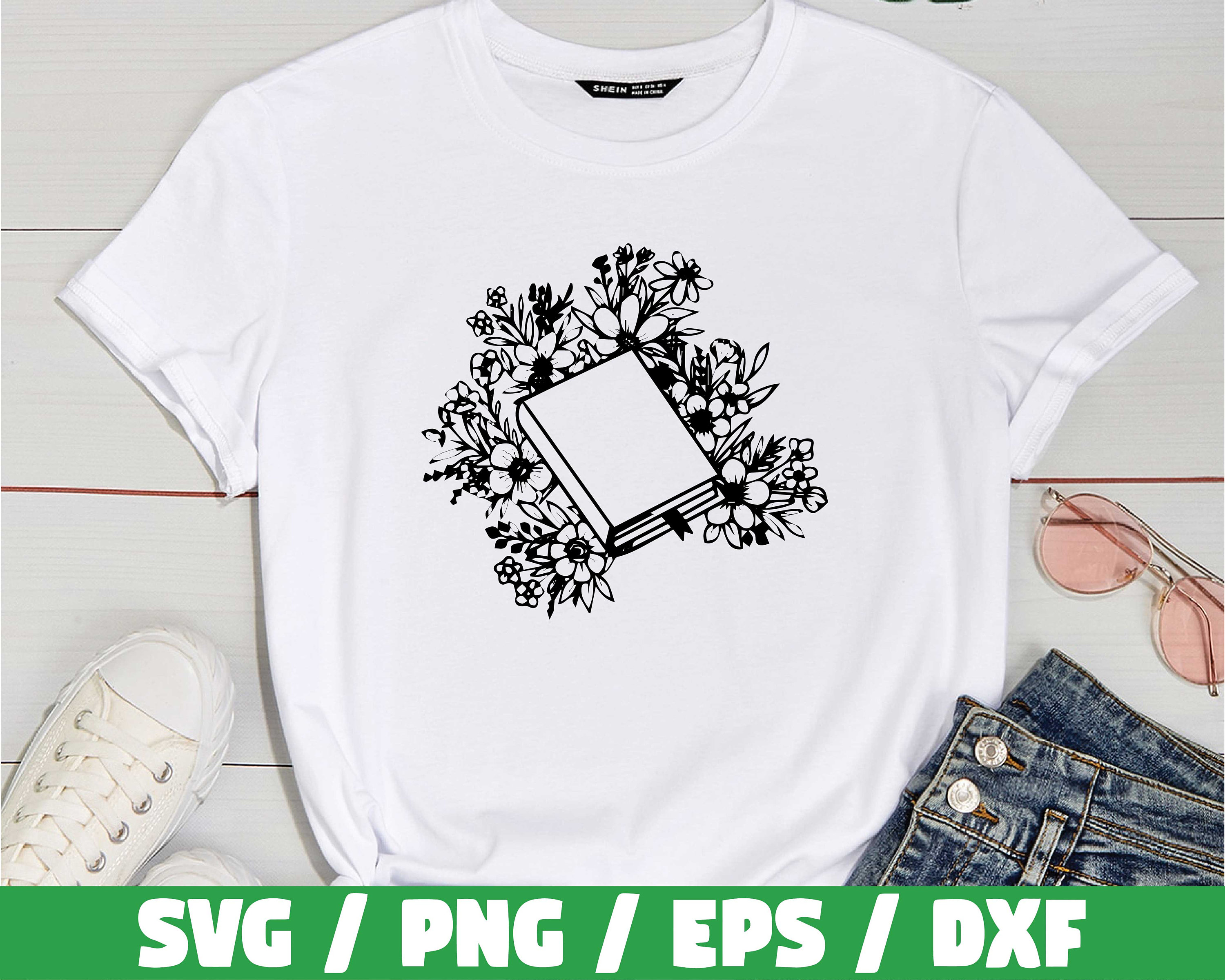 Floral Book SVG Bundle, Floral Book Svg, Book With Flower Svg, Book Svg ...