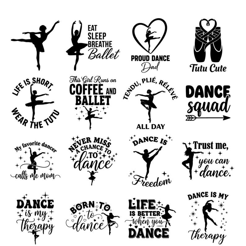 Dance Svg Bundle, Dance Quotes Svg, Dance Mom PNG, Dance Lover Svg ...