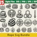 Rope SVG Bundle, Nautical Knot Svg, Rope Dxf, Rope Png, Rope Eps, Rope ...