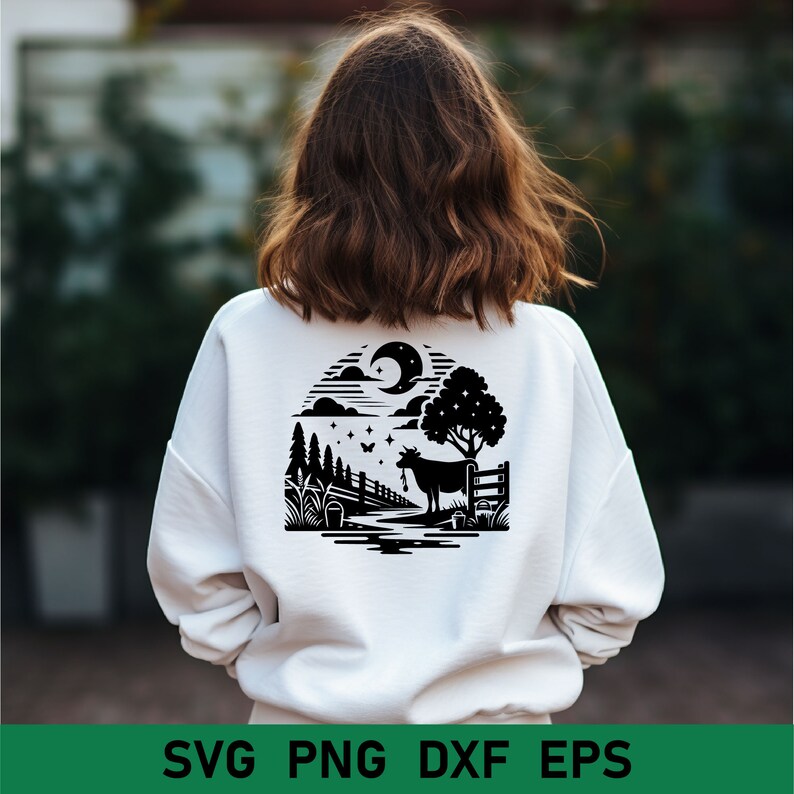 Cow Scene SVG Bundle, Farm Animal Svg, Animal Farm Svg, Cow Resting ...