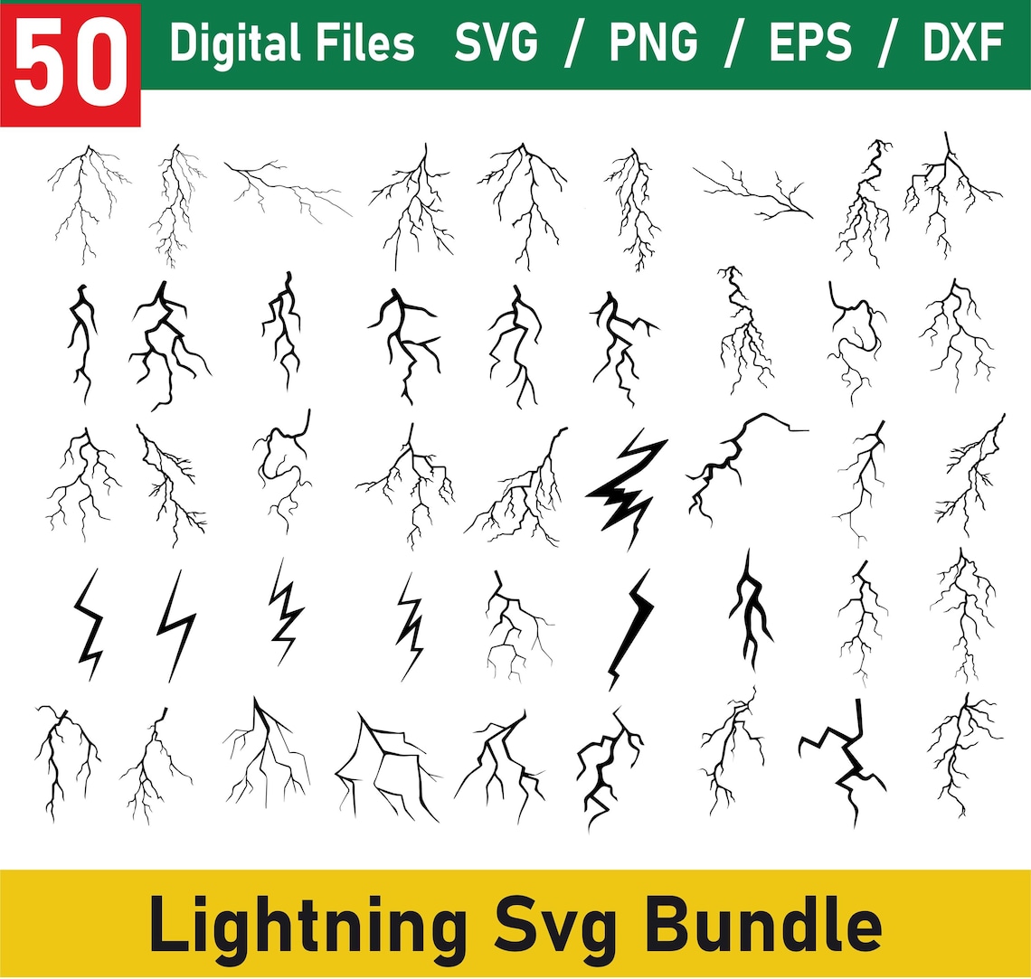 Lightning Bolt Svg, Lightning Strikes, Lightning Clipart, Lightning ...