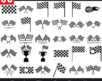 Racing Flag SVG Bundle, Racing Stripes Svg, Racing Clipart, Race Car ...