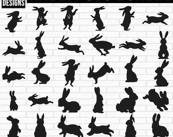 Rabbit SVG Bundle, Easter Bunnies SVG, Easter Decor, Easter Rabbits Svg ...