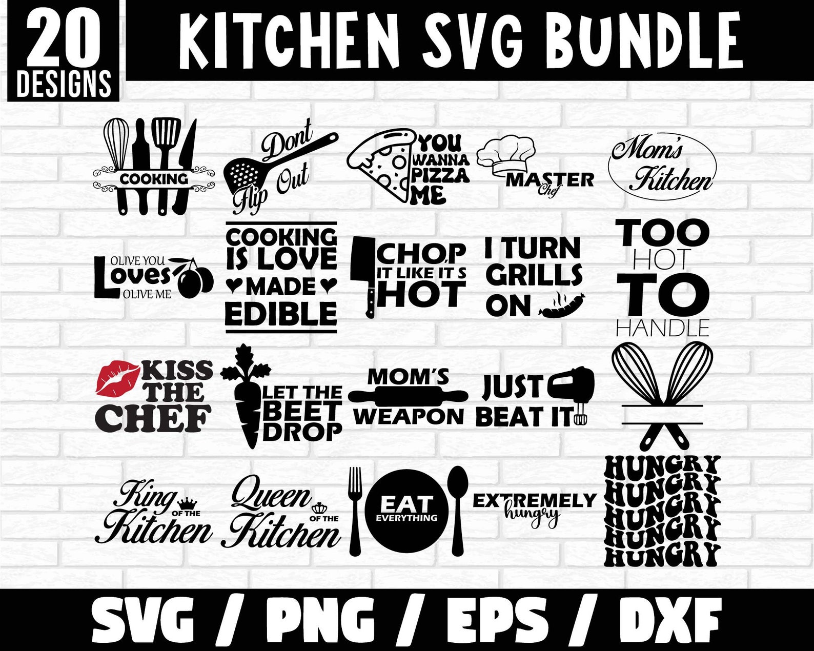Kitchen Svg, Kitchen Svg Bundle, Kitchen Cut File, Baking Svg, Cooking ...