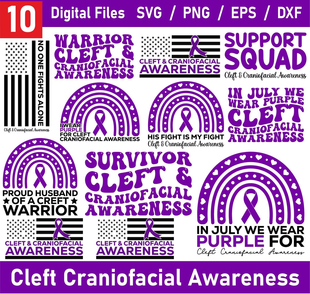 Cleft Craniofacial Awareness Svg Bundle, Cleft Palate Warrior Family ...