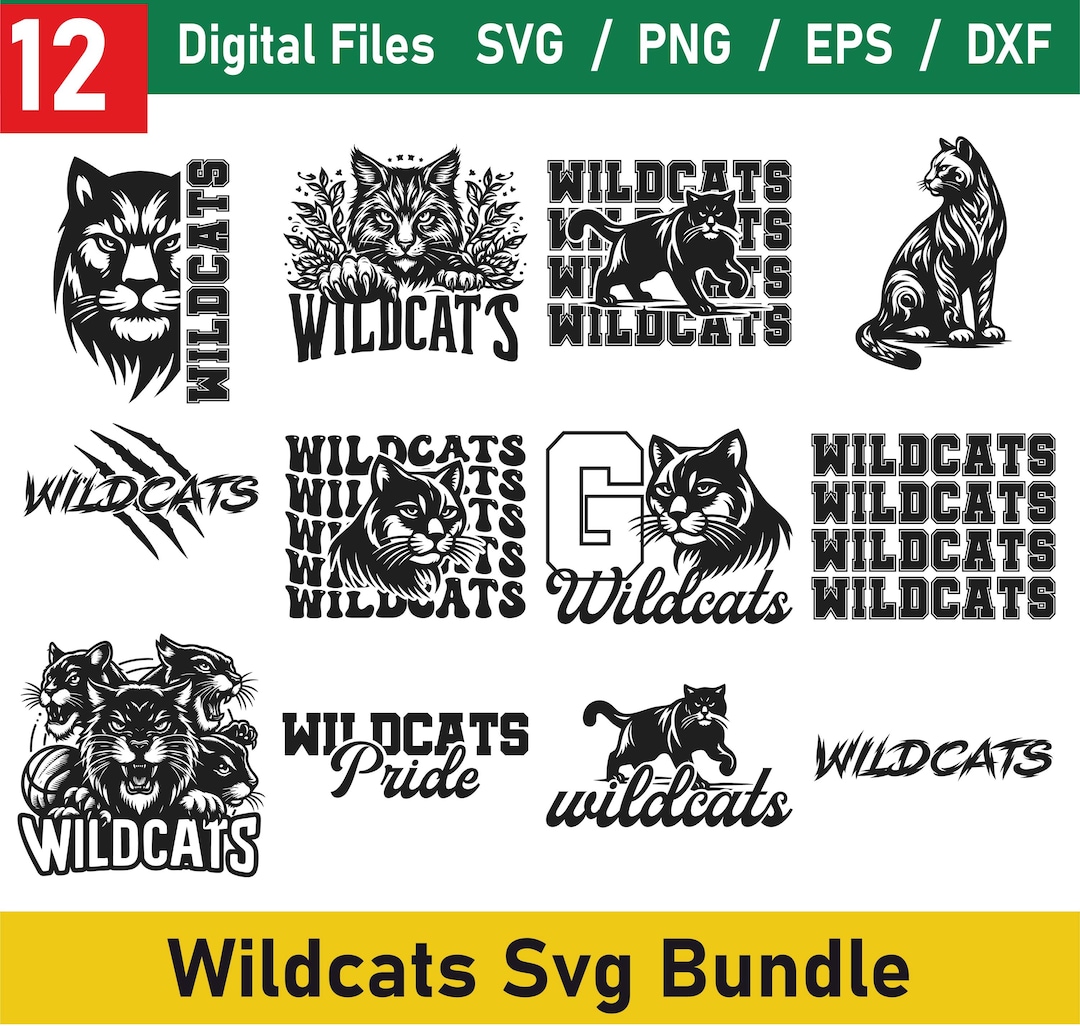 Wildcats Svg Bundle, Wildcats School Spirit Shirt, Wildcats Football ...