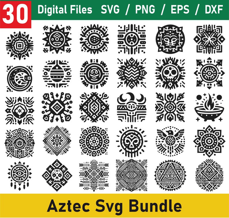 Aztec Svg Bundle, Southwestern Elements Svg, Tribal Pattern Svg, Aztec ...
