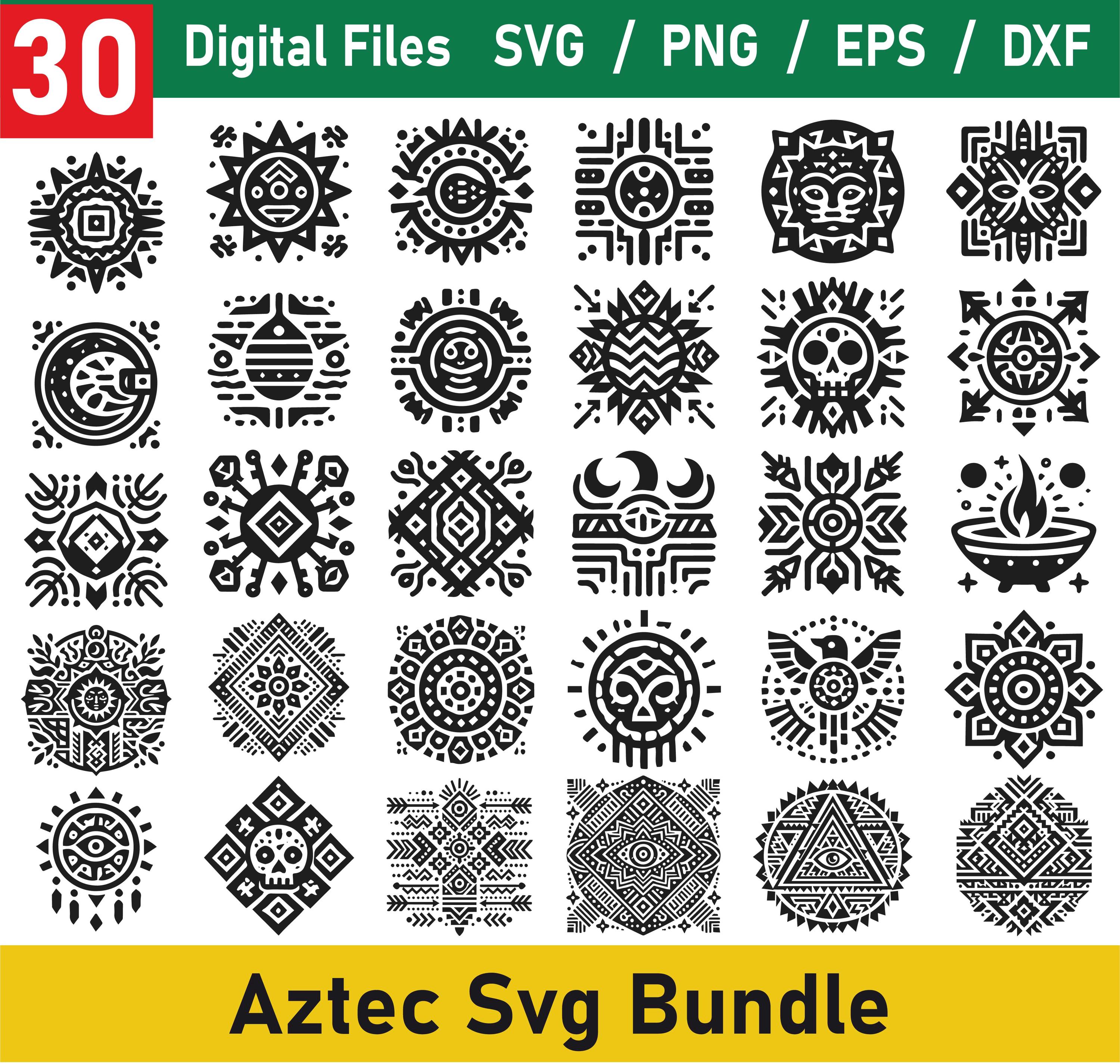 Aztec Svg Bundle, Southwestern Elements Svg, Tribal Pattern Svg, Aztec ...