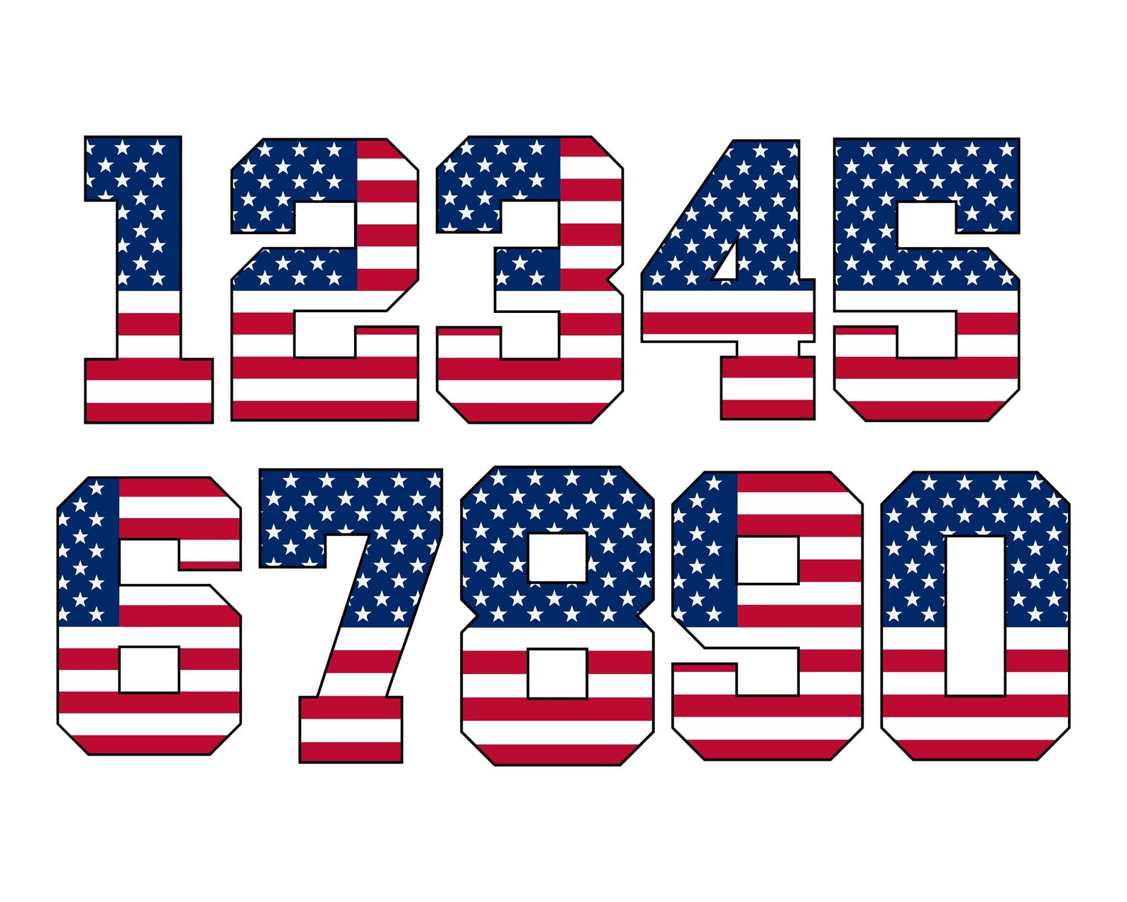 USA Flag Letters and Numbers Svg, American Flag Font Svg, Flag Alphabet ...