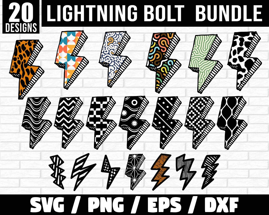 Lightning Bolt Svg, Lightning Cricut Cut Files, Lighting Bolt Svg ...