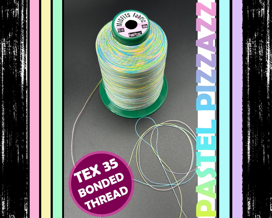 TEX 35 Pastel Rainbow Variegated BONDED Polyester Sewing Thread - Etsy