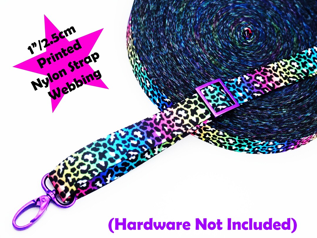 25mm Rainbow Leopard Nylon Webbing Straps - Etsy