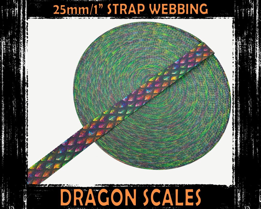 Dragon Scales Webbing, Seatbelt Style Bag, Purse Straps, 2.5cm (1 ...
