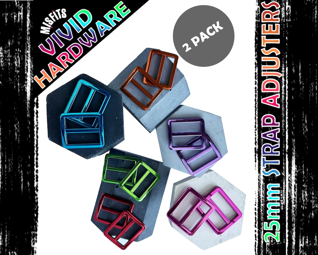 25mm Colorful Strap Sliders: Metal Tri Glide Adjusters (2 Pack) - Etsy