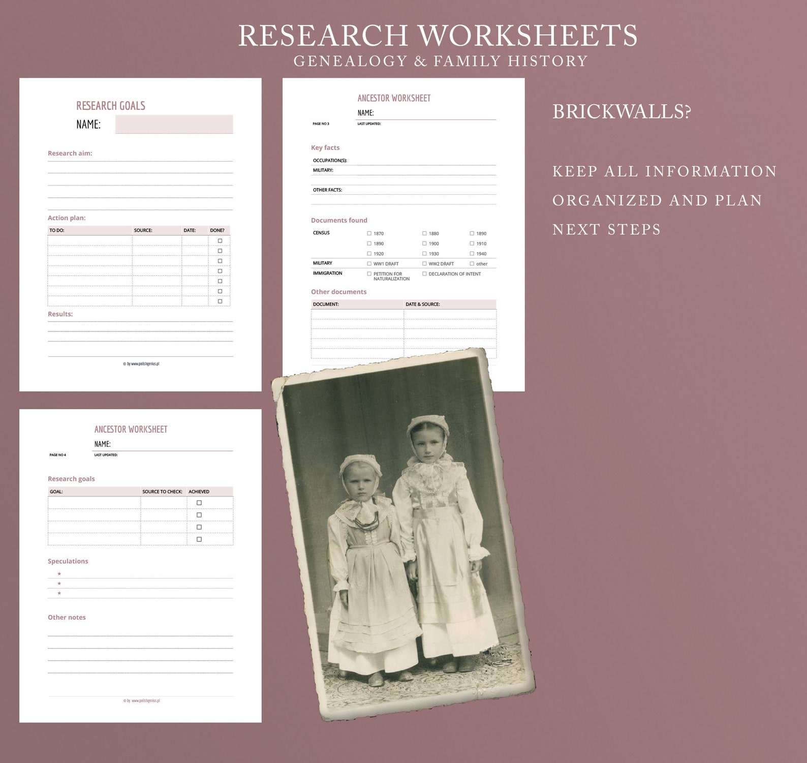 Family History Worksheet Bundle | Worksheets | PDF | Digital Genealogy ...