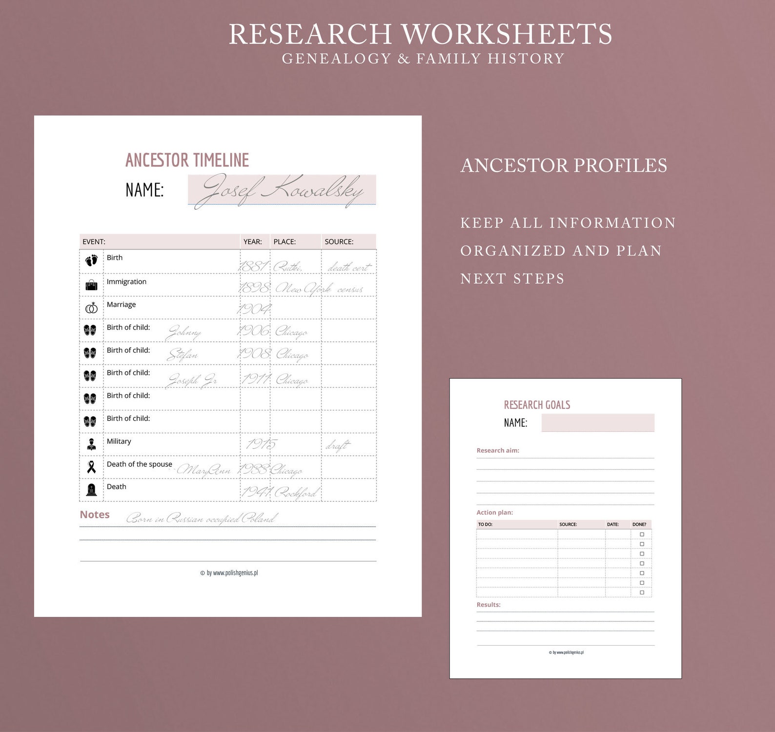 Family History Worksheet Bundle | Worksheets | PDF | Digital Genealogy ...