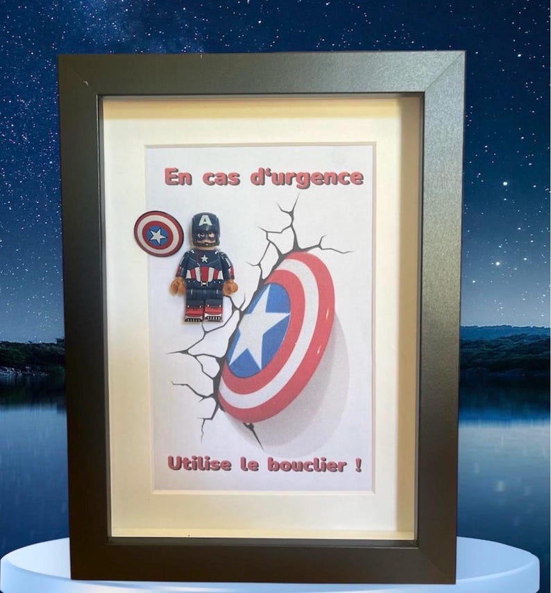 Custom Lego Captain America Frame - Etsy
