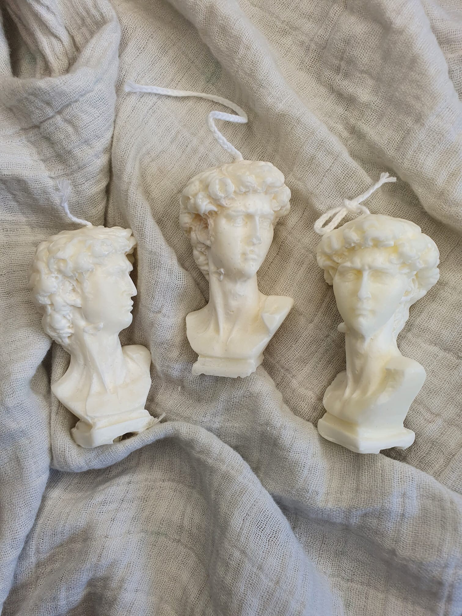 Small David Head Candle Soy Columns Candle Set Rome Ancient Greek ...