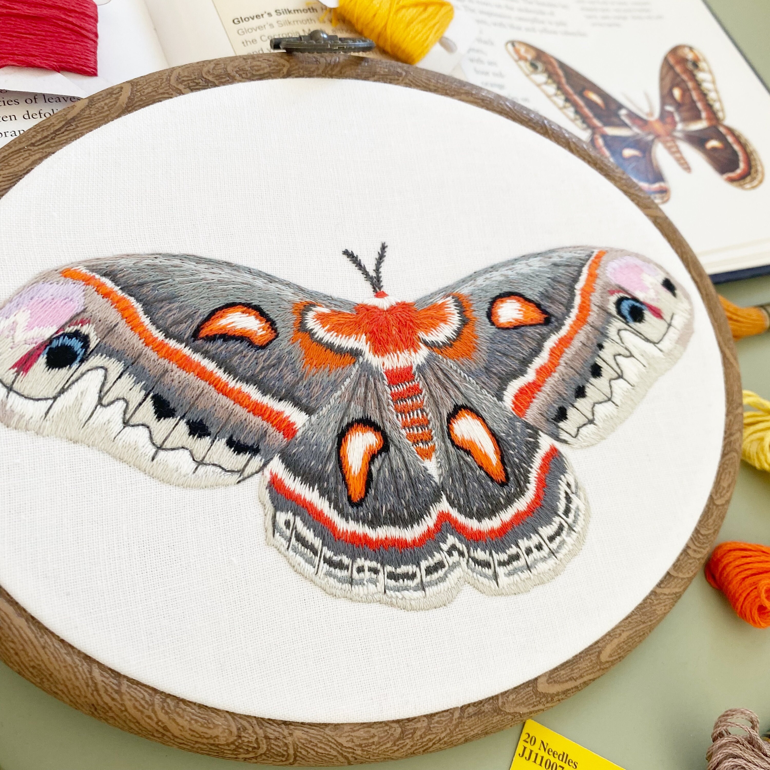 Cecropia Moth Embroidery PDF Pattern | Suitable for Beginners - Etsy