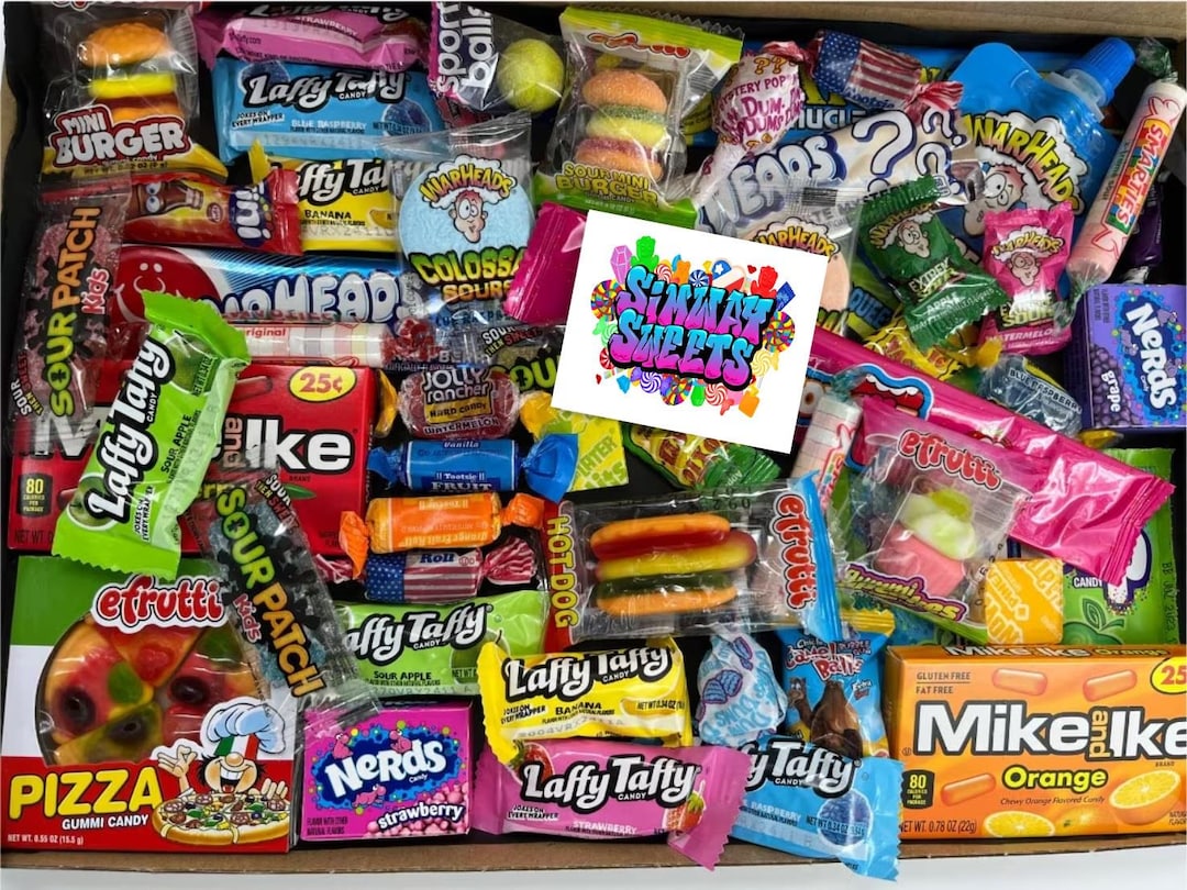 American Sweets Candy Gift Box 50 Piece Birthday Hamper USA Candies ...