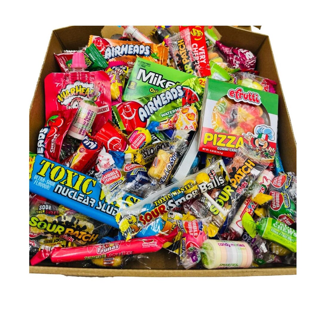 American Candy Sweets Gift Box Birthday 100 Piece Hamper USA Candies ...
