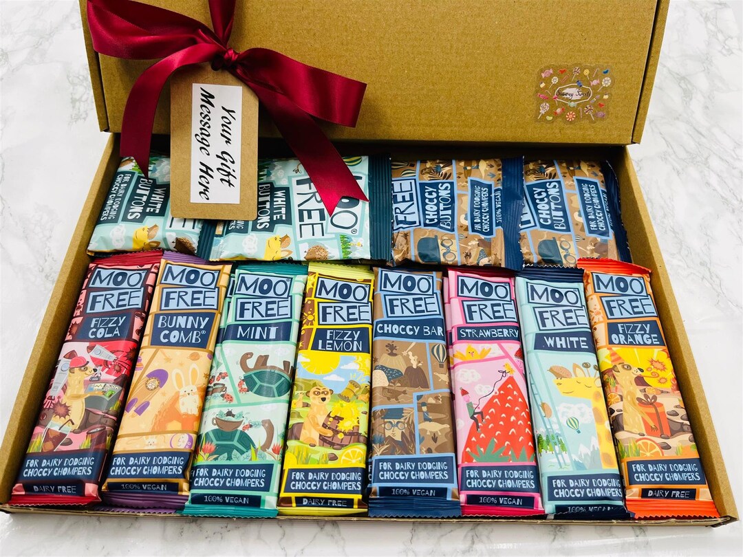 Moo Free Chocolate Gift Box Vegan Hamper Gluten Dairy Soya Free - Etsy UK