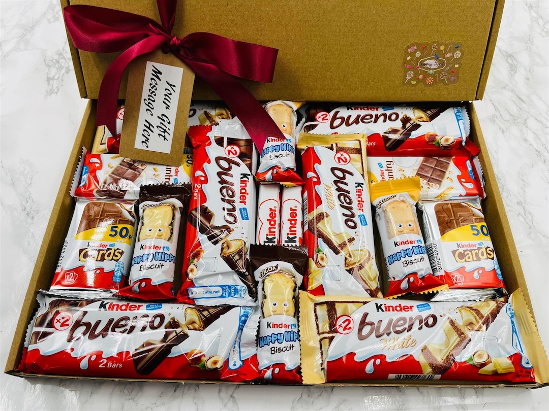 Kinder White Milk Chocolate Hamper Sweet Birthday Gift Box - Etsy UK
