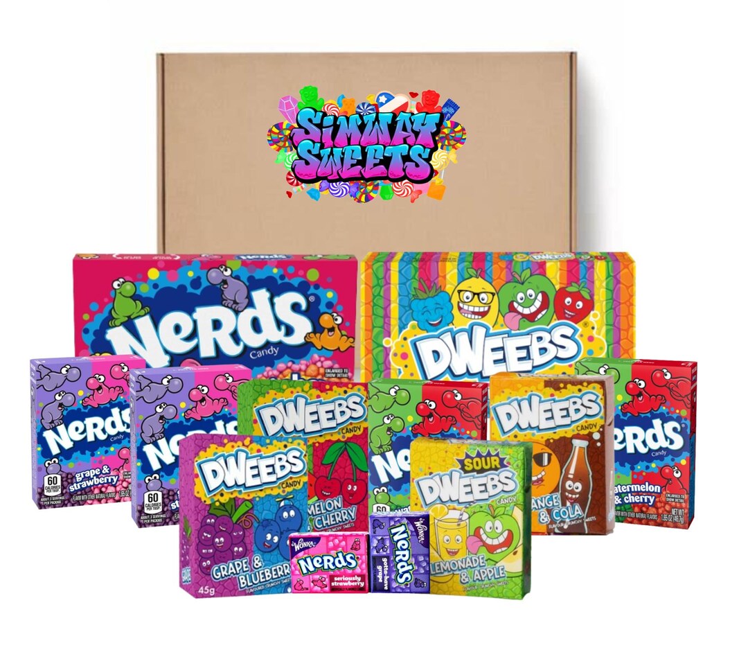 American Candy Hamper Nerds Dweebs Sweets Gift Box USA - Etsy UK