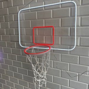 Basketball Hoop Neon Sign, NBA Neon Signs, NBA Playoff, Custom Colours ...