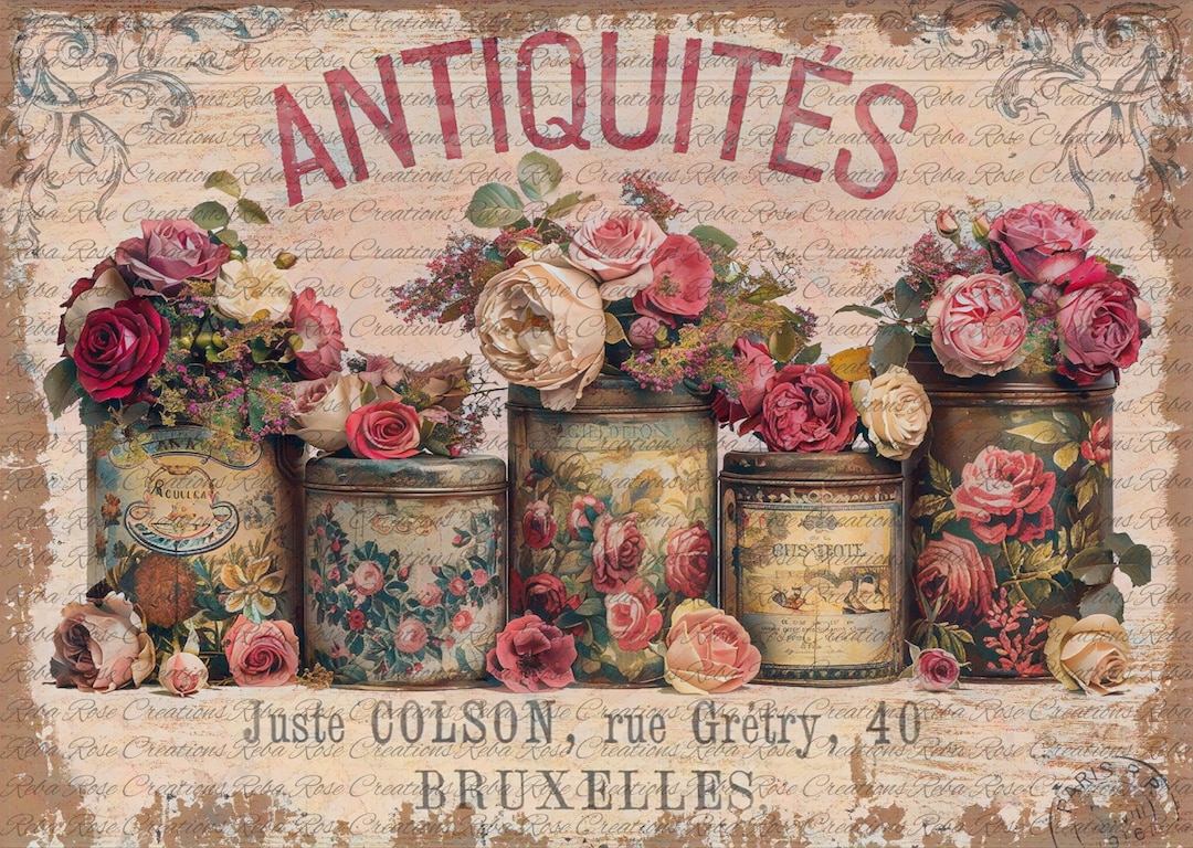 VS-08 Antiques Vintage Sign A4 Rice Paper - Etsy