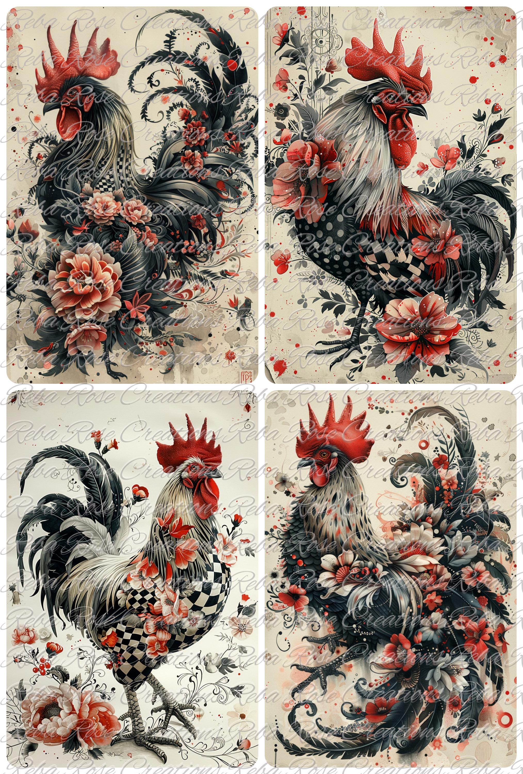 1930 4 Square Floral Checkered A4 Rice Paper - Etsy
