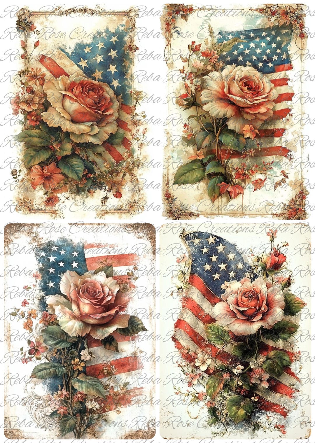 Freedom Roses A4 Rice Paper 1820/freedom Roses A4 Decoupage Paper 1820 ...