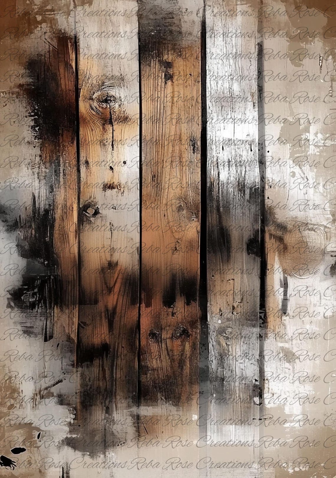2274 Rustic Farmhouse Wood Plank A4 Rice Paper - Etsy