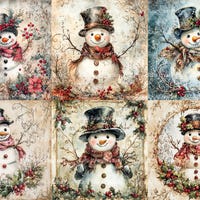 Winter Village Scene Rice Paper - Christmas Decoupage Paper With Snowy ...