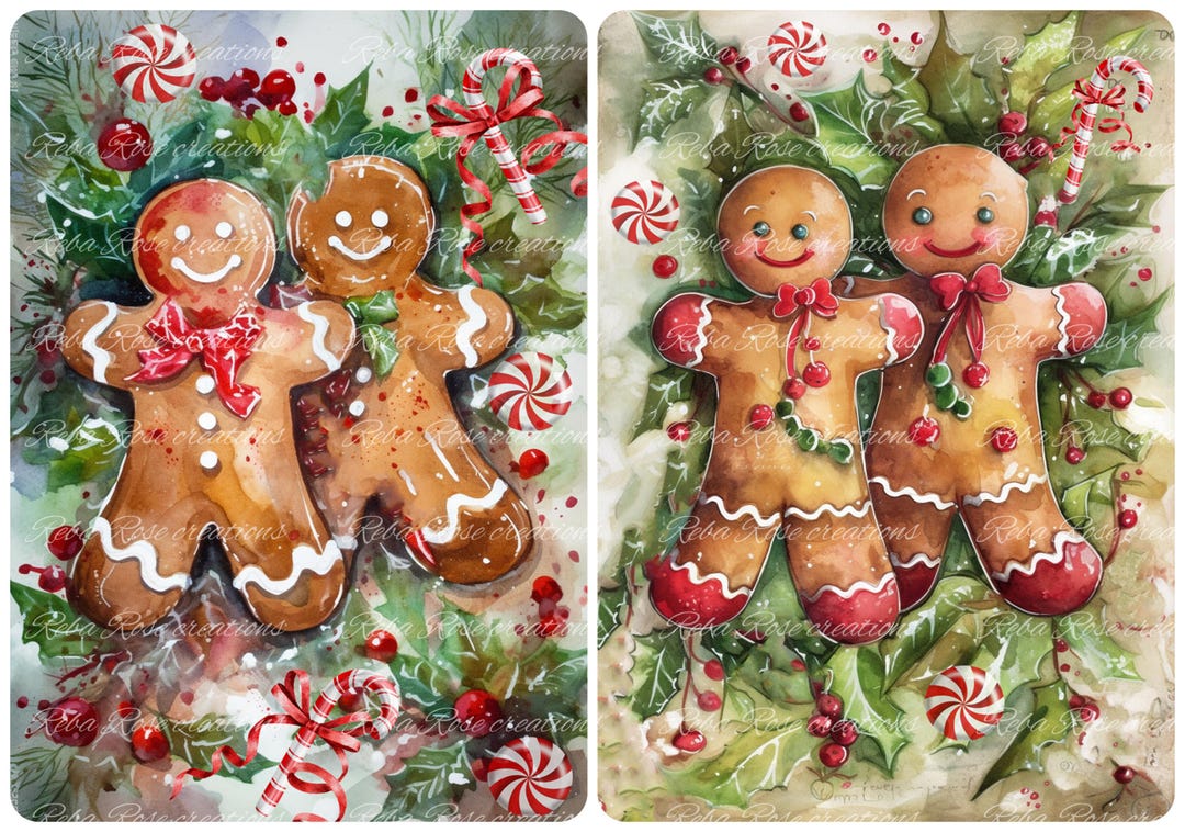 0584 Bonnie's Sweet Gingerbread A4 Rice Paper - Etsy