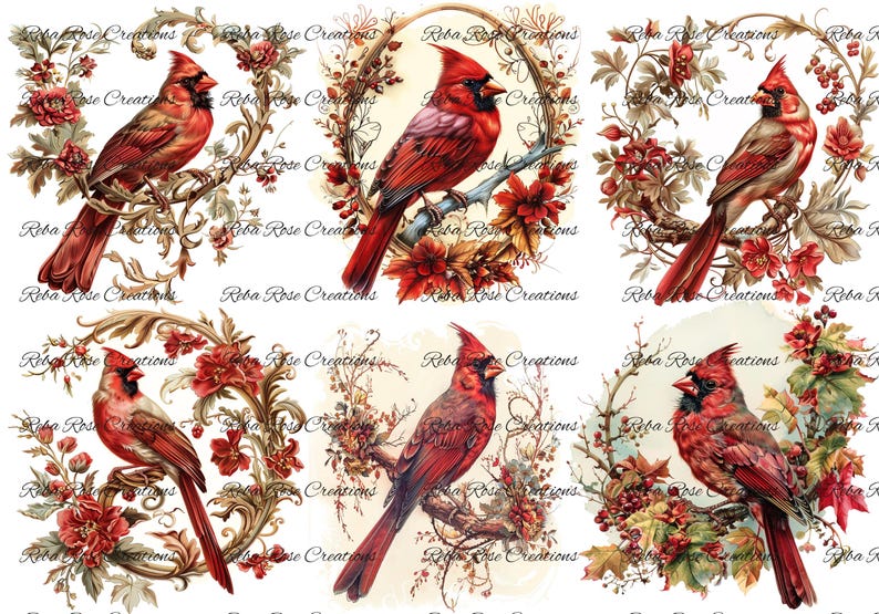 Cardinal Coaster Set A4 Rice Paper Cs-22/cardinal Coaster Set A4 ...