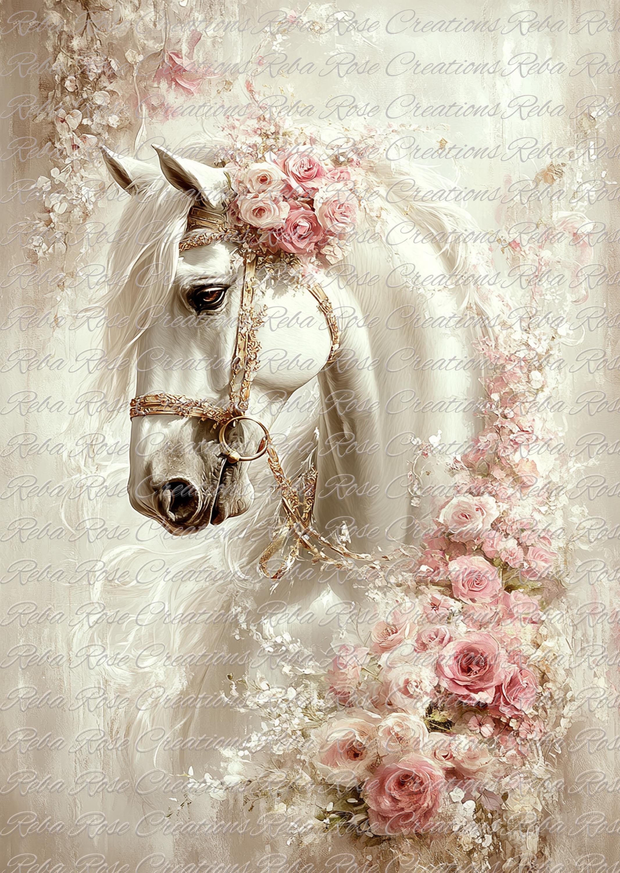 Arabian Horse A4 Rice Paper 1932/A4 Decoupage Paper With Arabian Horse - Etsy