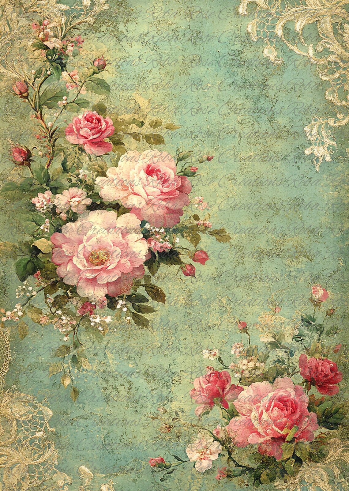 1787-spray of Roses - Etsy