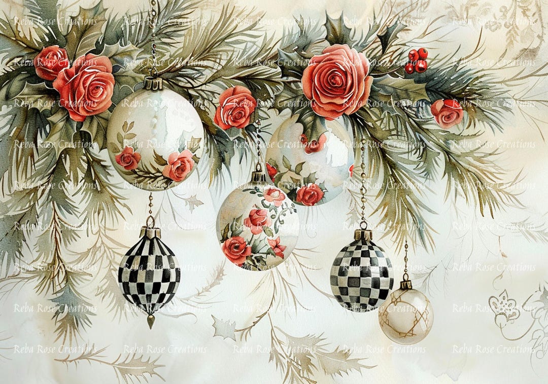 1293 Black Checkered and Roses A4 Rice Paper - Etsy