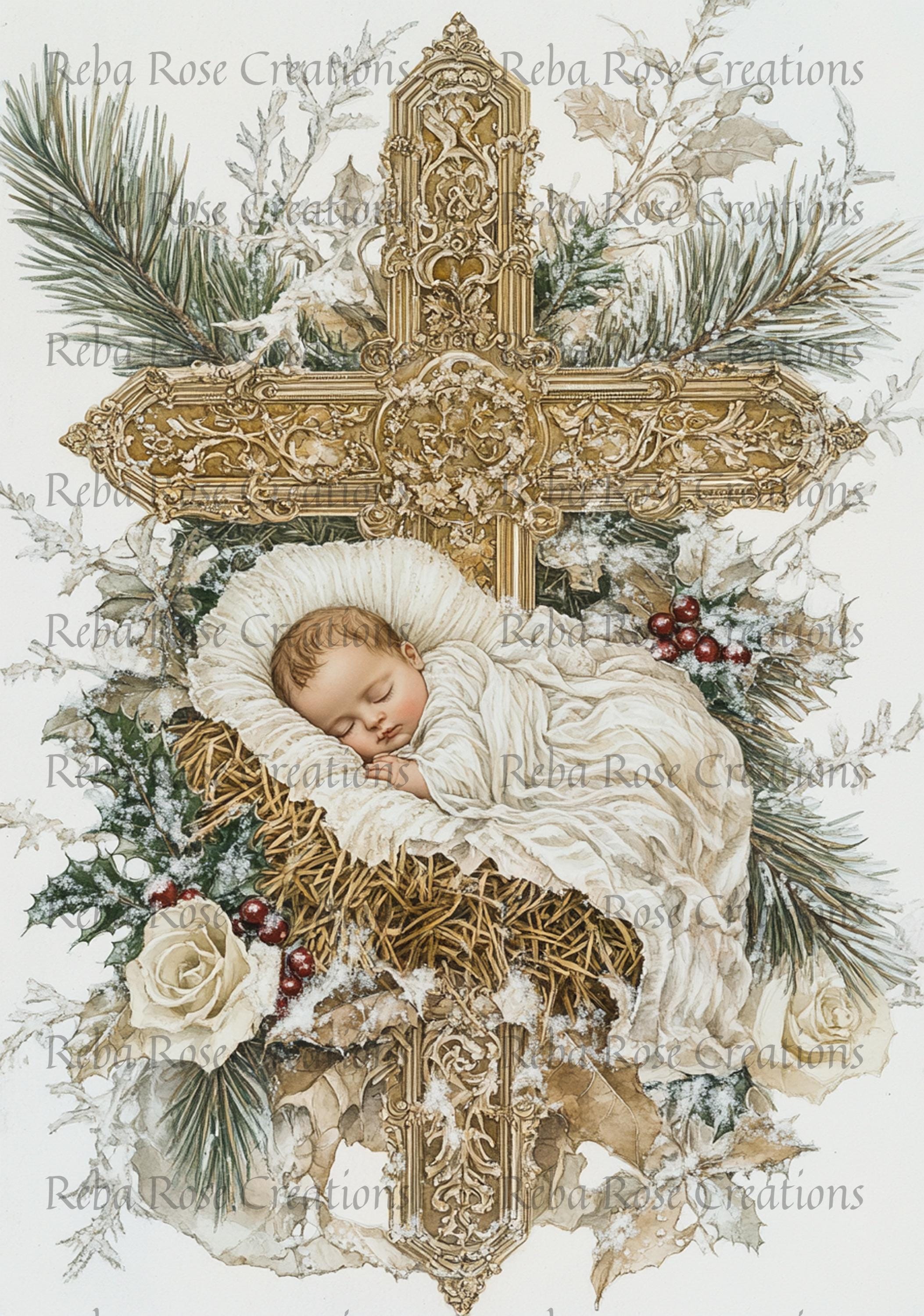 1421 From the Manger to the Cross A4 Rice Paper - Etsy